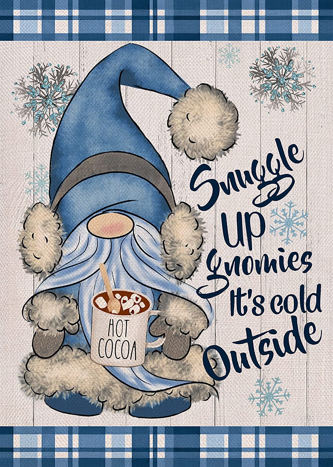 Newhomestyle Snuggle Up Gnomies It's Cold Outside Winter Garden Flag ...