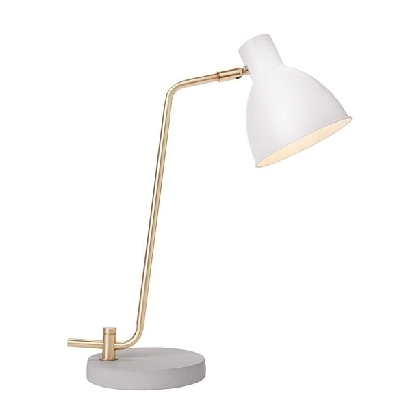 Newhouse Lighting Modern Table Lamp with LED Bulb Included - White ...