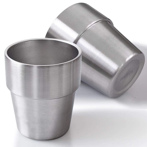 Newk Stainless Steel Cups, 10 Oz Metal Cups, Double Wall Drinking ...