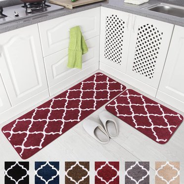 Kashi Home 3pc Kitchen Rug Set, Non-Slip, Durable, Farm Pattern, 2 ...