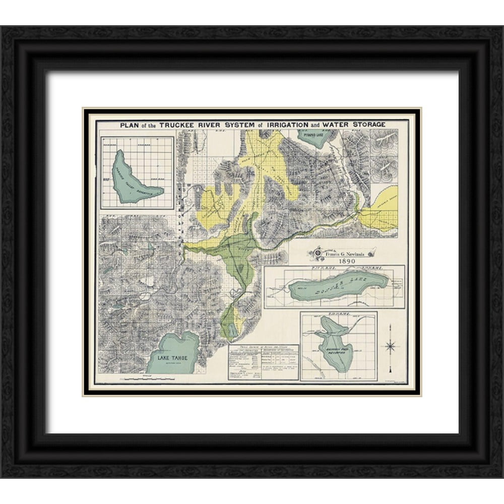 Newlands 13x12 Black Ornate Wood Framed with Double Matting Museum Art ...