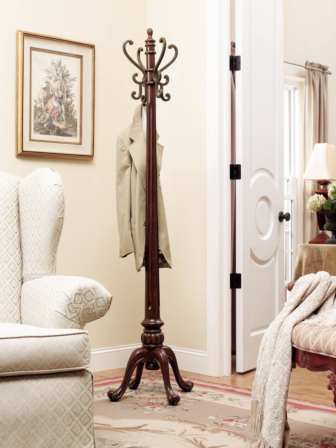 Newlin Coat Rack, : 13.23 lb., 4 Hand forged antique brass textured ...