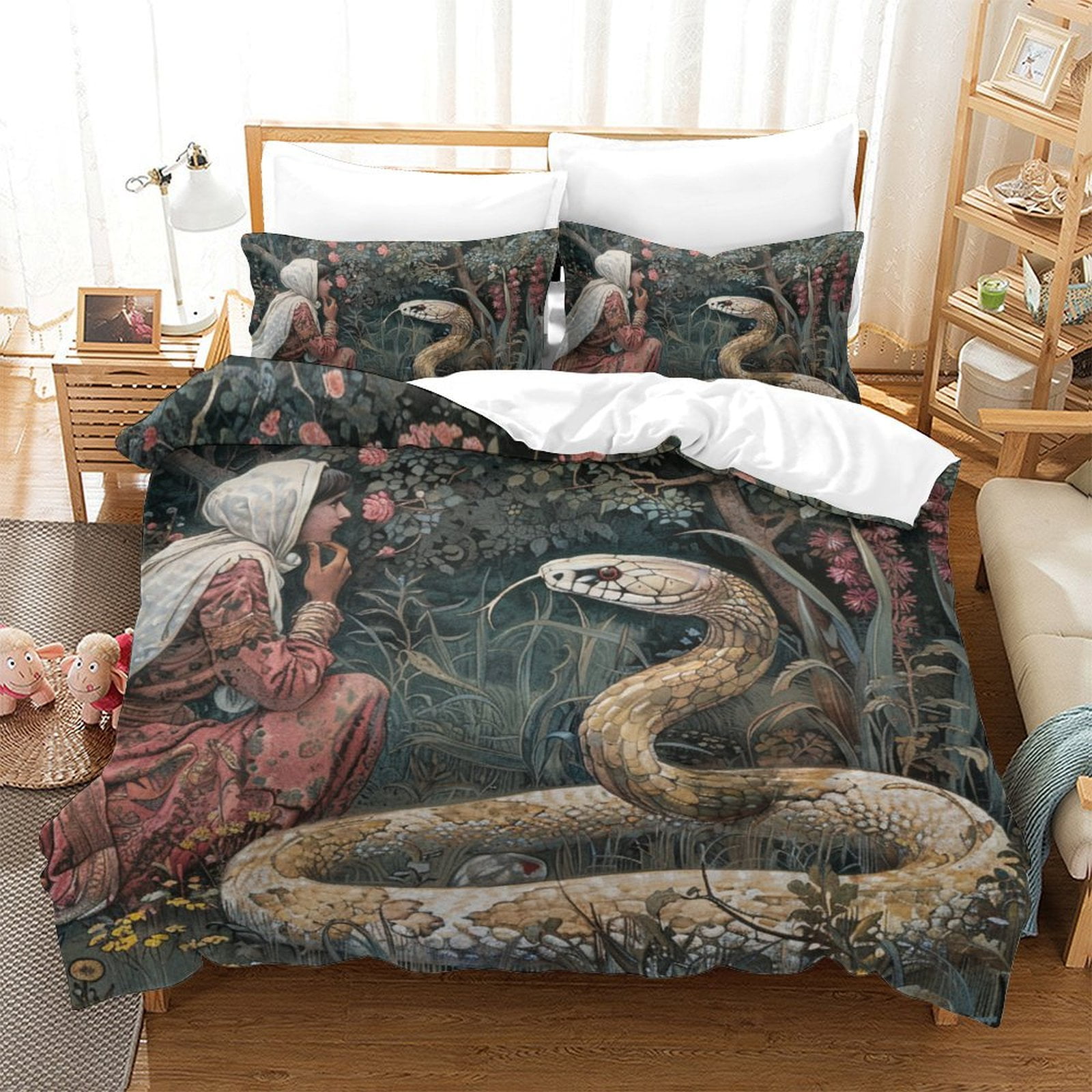 Newly Design Bedroom Decor Vintage Snake Comforter Cover Set Home ...