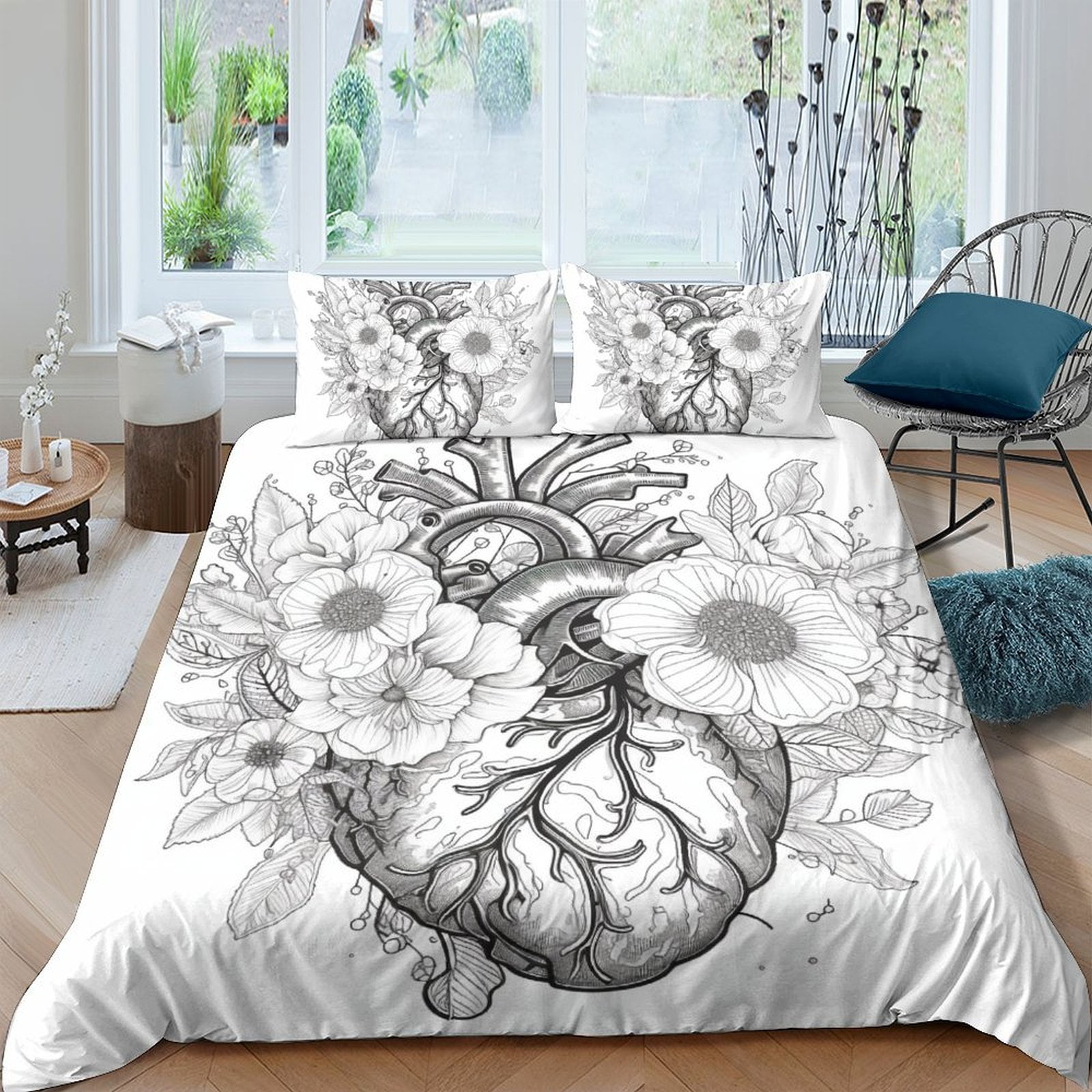 Newly Design Home Bedclothes Ticker Flower Printed Duvet Cover Set Teen ...
