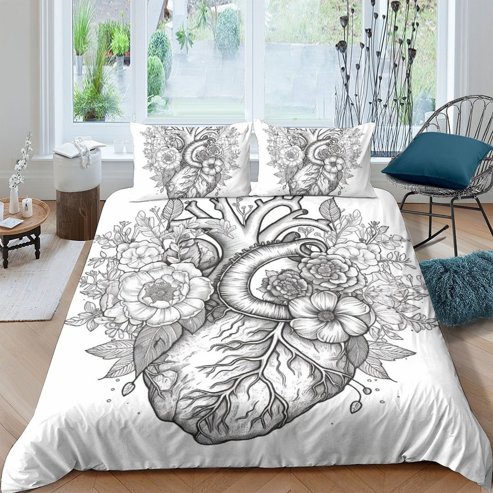Newly Design Home Bedclothes Ticker Flower Printed Duvet Cover Set Teen ...