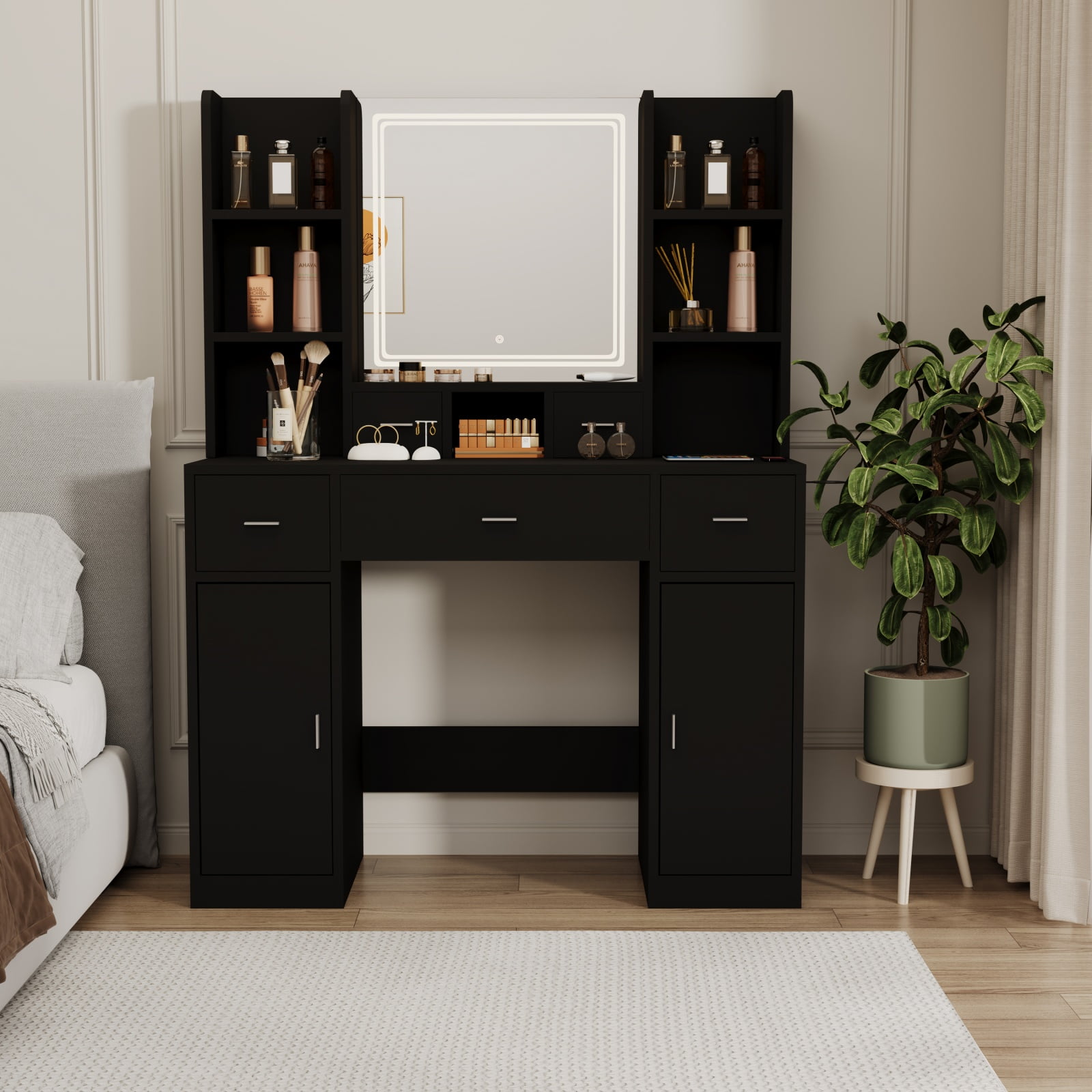 Newly Designed Smart Mirror Dressing Table With Drawers And Storage ...