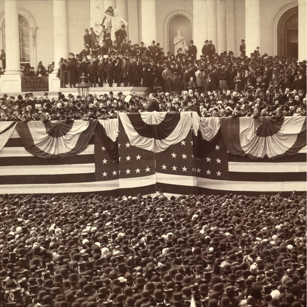 Newly Inaugurated President Grover Cleveland Delivers His Inaugural ...