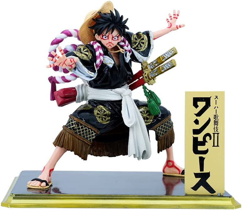 Newly One Piece Luffy, 19CM/7.5INCH Japanese Kabuki Style Luffy Statue ...