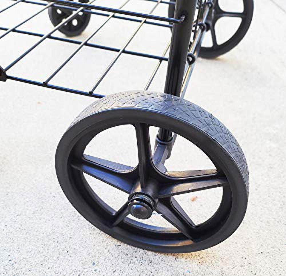 Newly Released Heavy Duty Jumbo Folding Shopping Cart, with Double ...