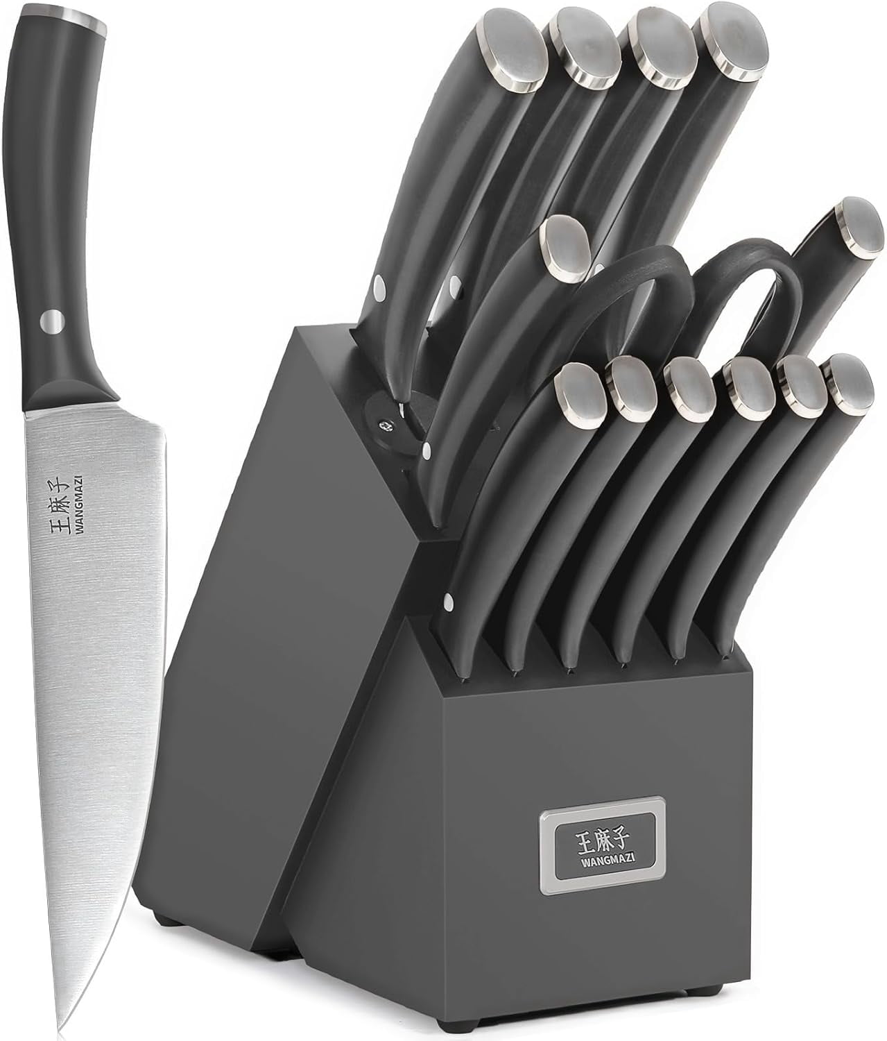 Newly Updated Chef Knife Set Sharp Blade Rivet Ergonomic Handle Knife ...