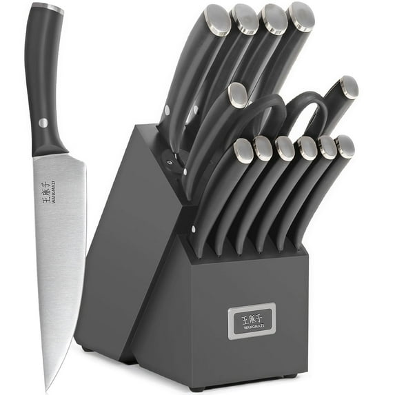 Newly Updated Chef Knife Set Sharp Blade Rivet Ergonomic Handle Knife ...