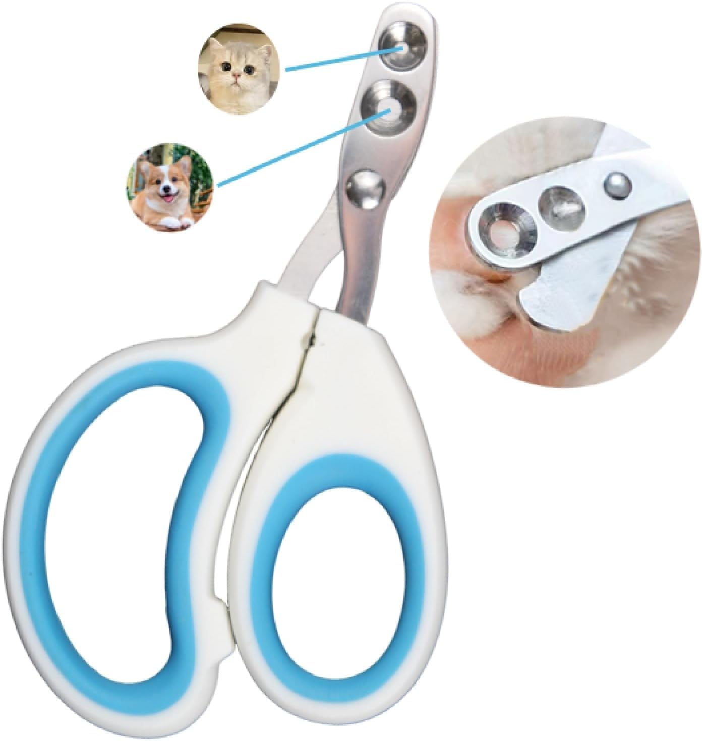 Newly Upgraded Design Cat & Dog Nail Clippers with Two Circular Cutting ...