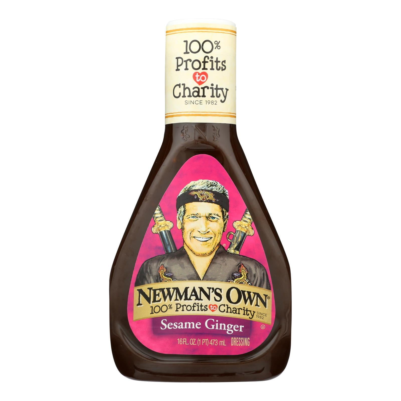 Newman's Own Asian Sesame Ginger Salad Dressing, 16 oz Bottle - Walmart.com