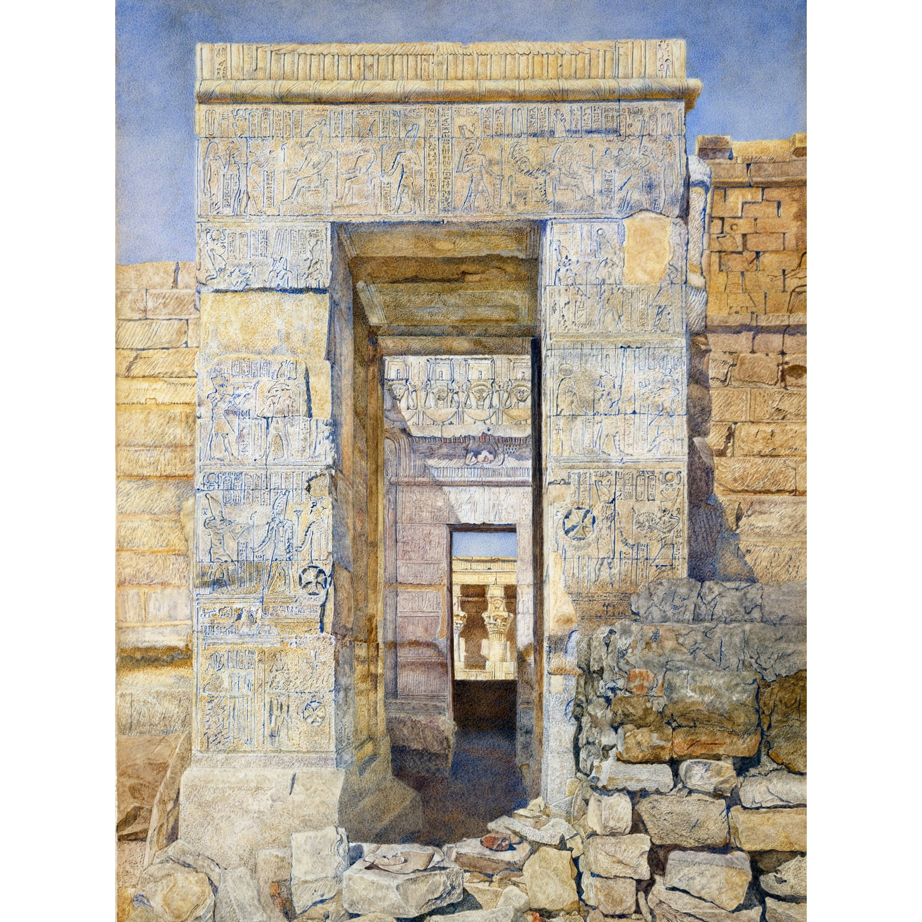 Newman East Entrance Isis Temple Philae Egypt Painting Extra Large Art ...