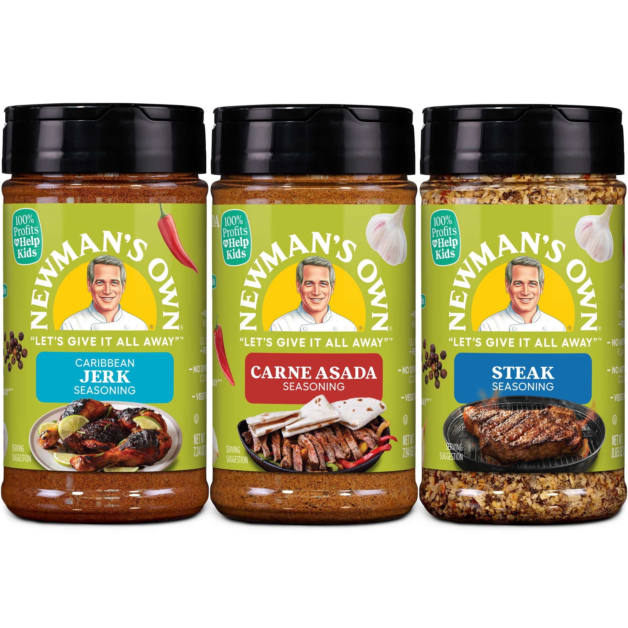 Newman's' Own 3 Pack Grill & Marinade Set; Steak, Carne Asada ...