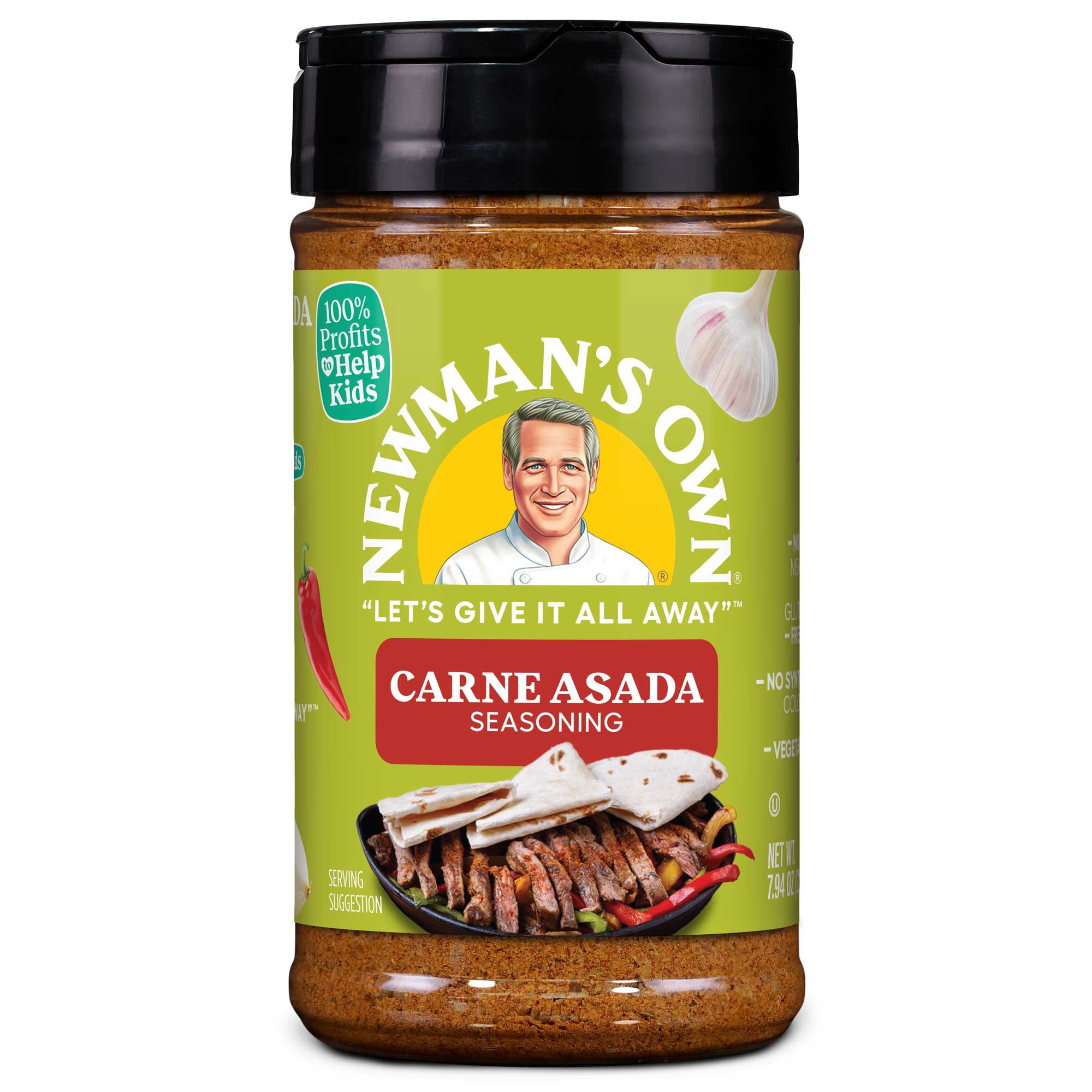 Newman's Own Carne Asada Seasoning, Gluten Free, Kosher, No MSG, 7.94 ...