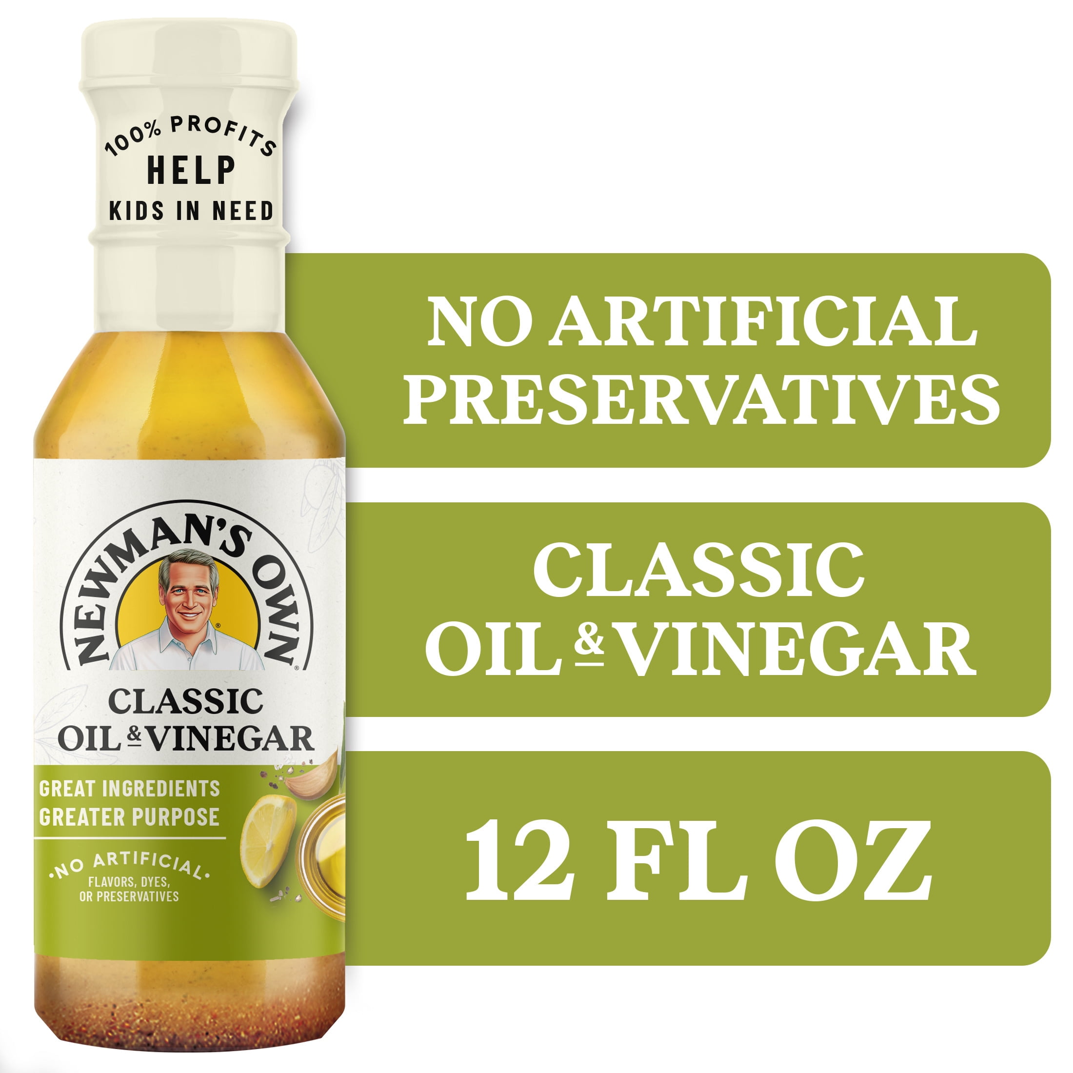 Newman's Own Classic Oil & Vinegar Salad Dressing and Marinade, 12 fl ...