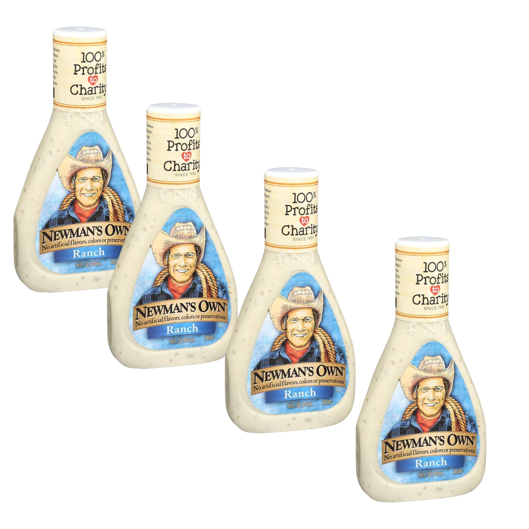 Newman's Own Dressing, Ranch, 16 Fl Oz, Pack of 4 - Walmart.com