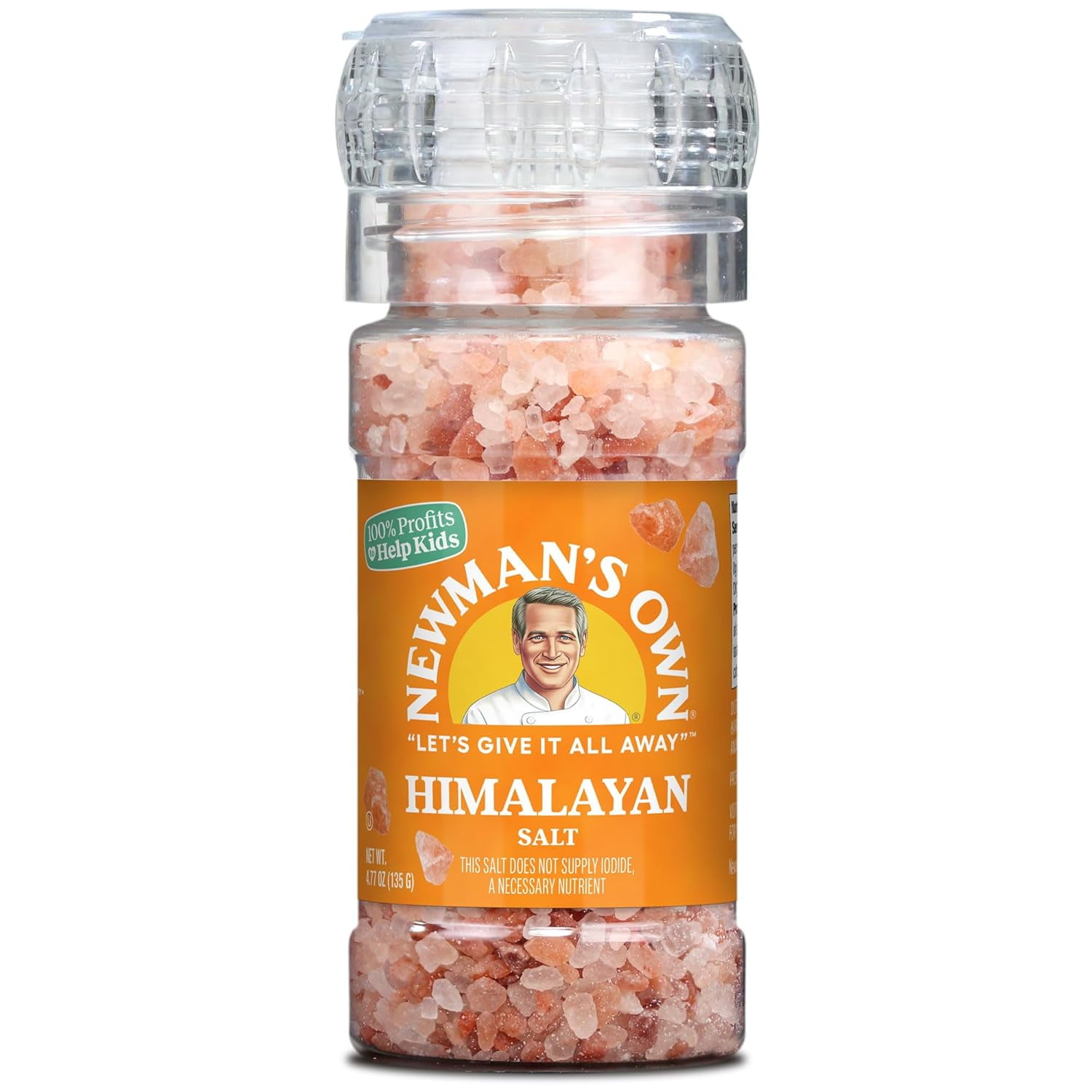 Newman's Own Himalayan Salt Grinder, Pink, Fine Grain, Kosher Sea Salt ...