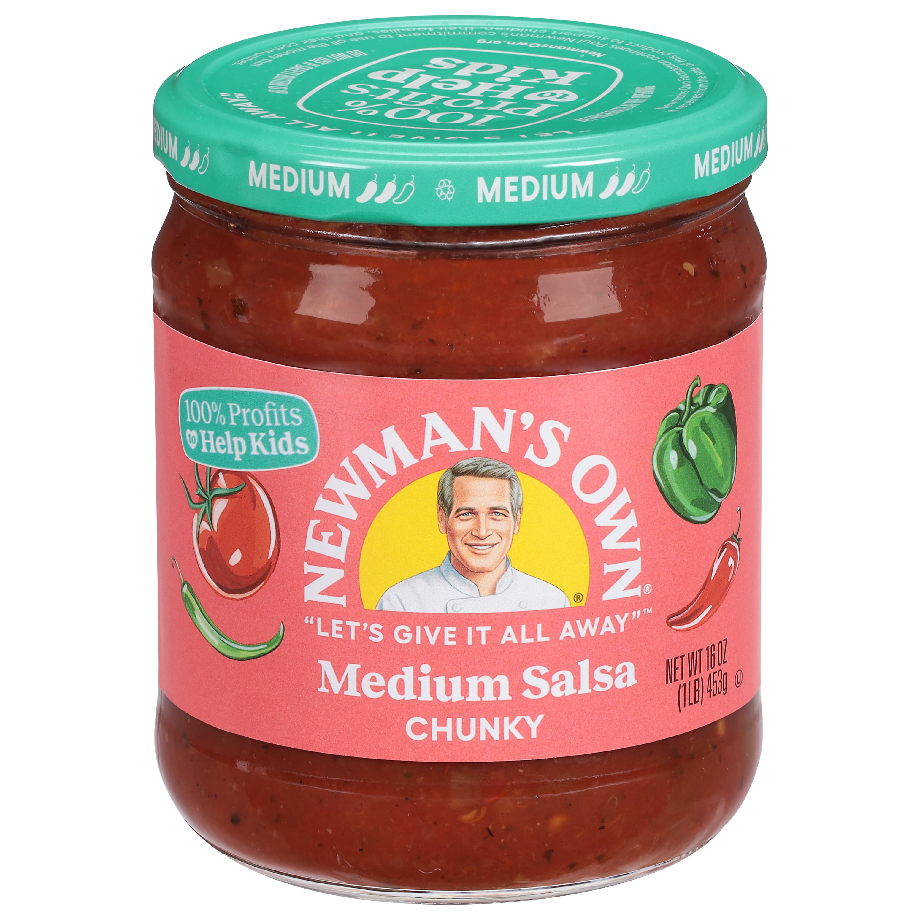 Newman's Own Medium Chunky Salsa: All Natural, Gluten-Free, Perfect for ...