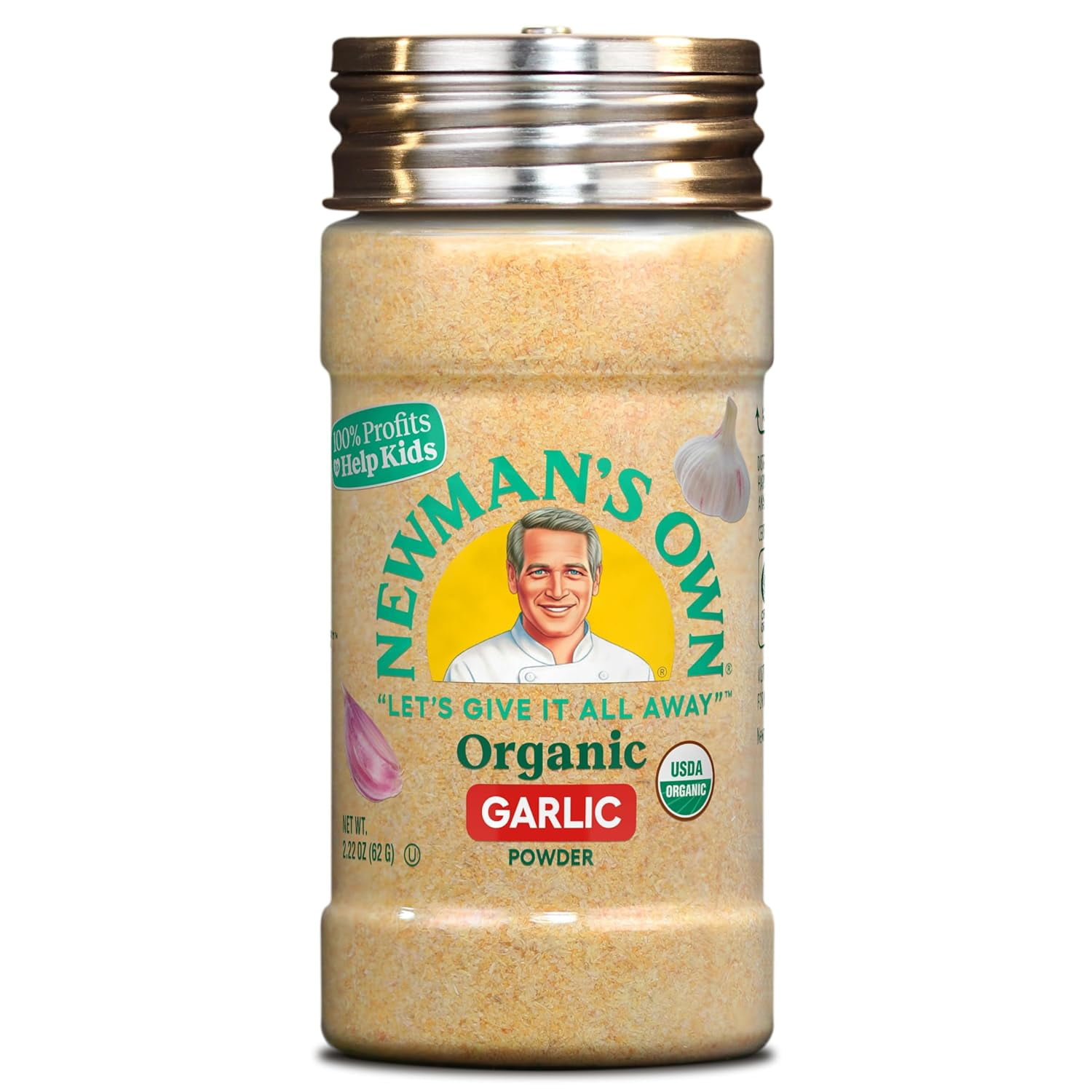Newman's Own Organic Garlic Powder, USDA Certified Organic, Non-GMO ...