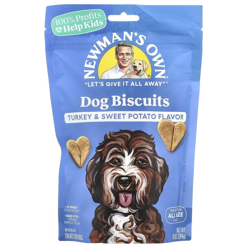 Newman's Own Organics Dog Biscuits, All Size Dogs, Turkey and Sweet ...