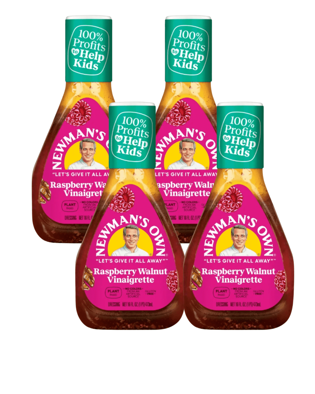 Newman's Own Raspberry Walnut Vinaigrette Salad Dressing, 16 oz Bottle ...