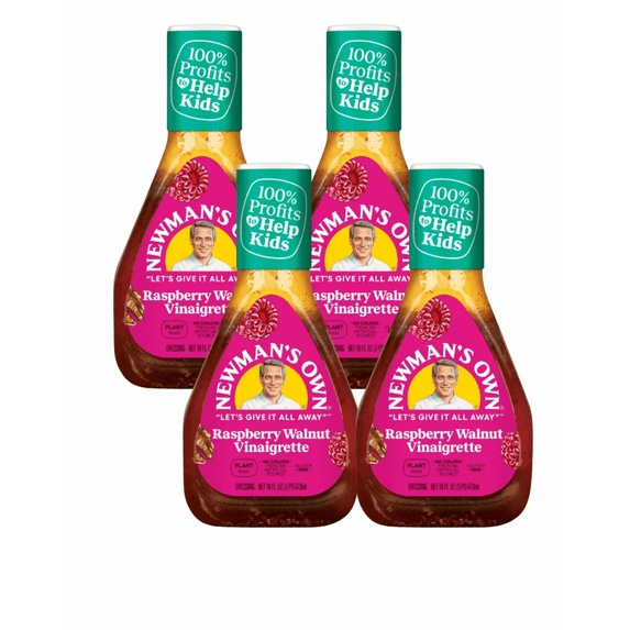 Newman's Own Raspberry Walnut Vinaigrette Salad Dressing, 16 oz Bottle ...