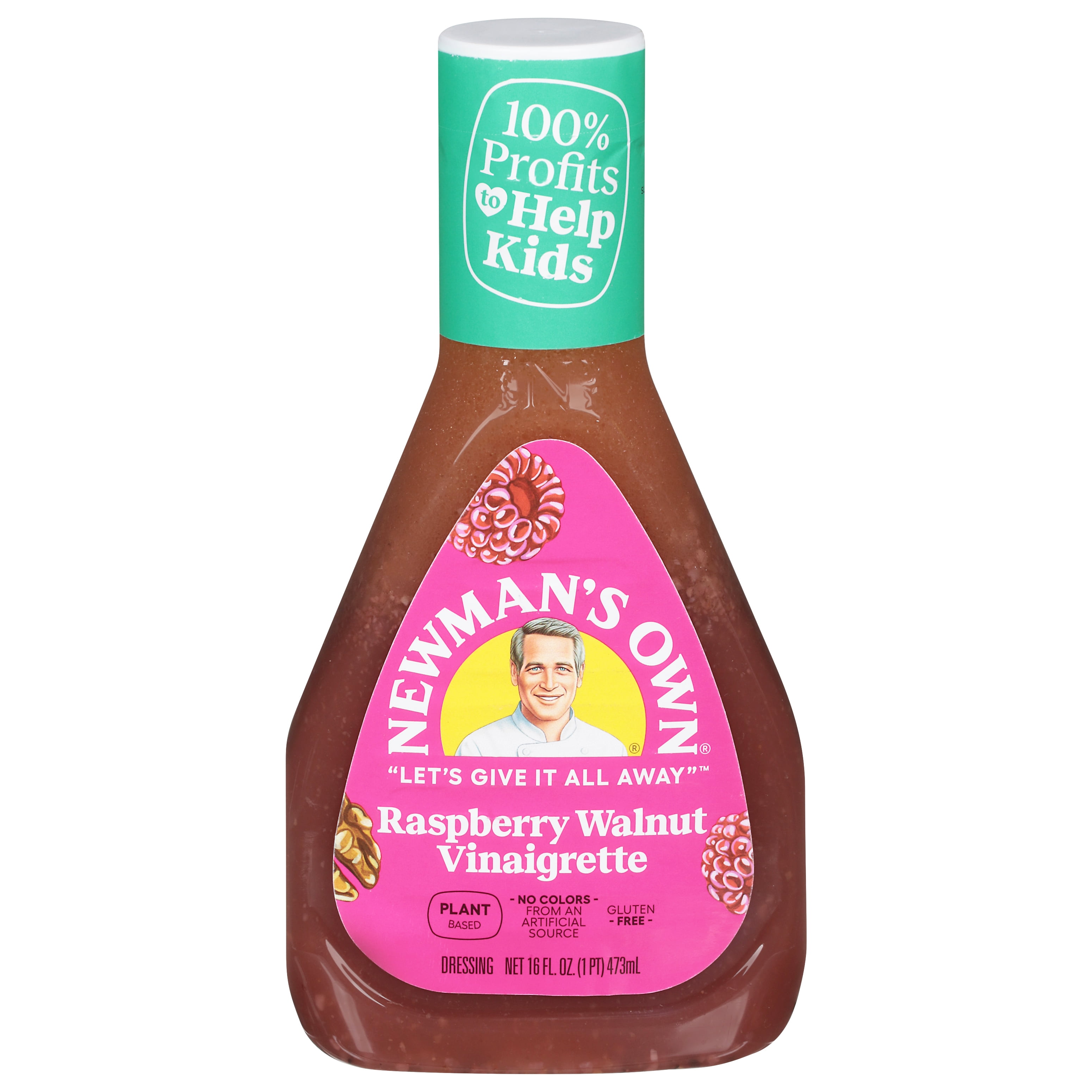 Newman's Own Regular Raspberry Walnut Vinaigrette Salad Dressing, 16 oz ...