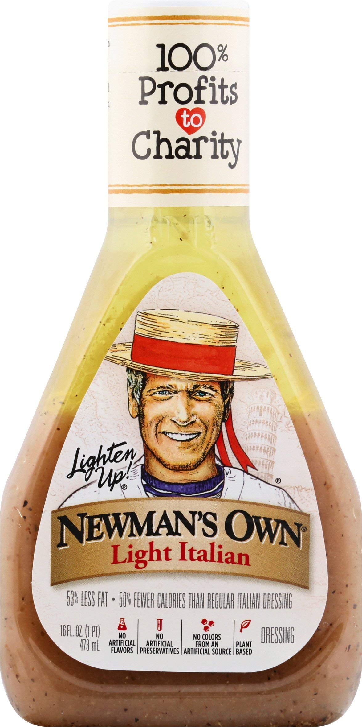 Newman's Own Light Italian Dressing, 16oz - Gluten-Free, No Artificial ...