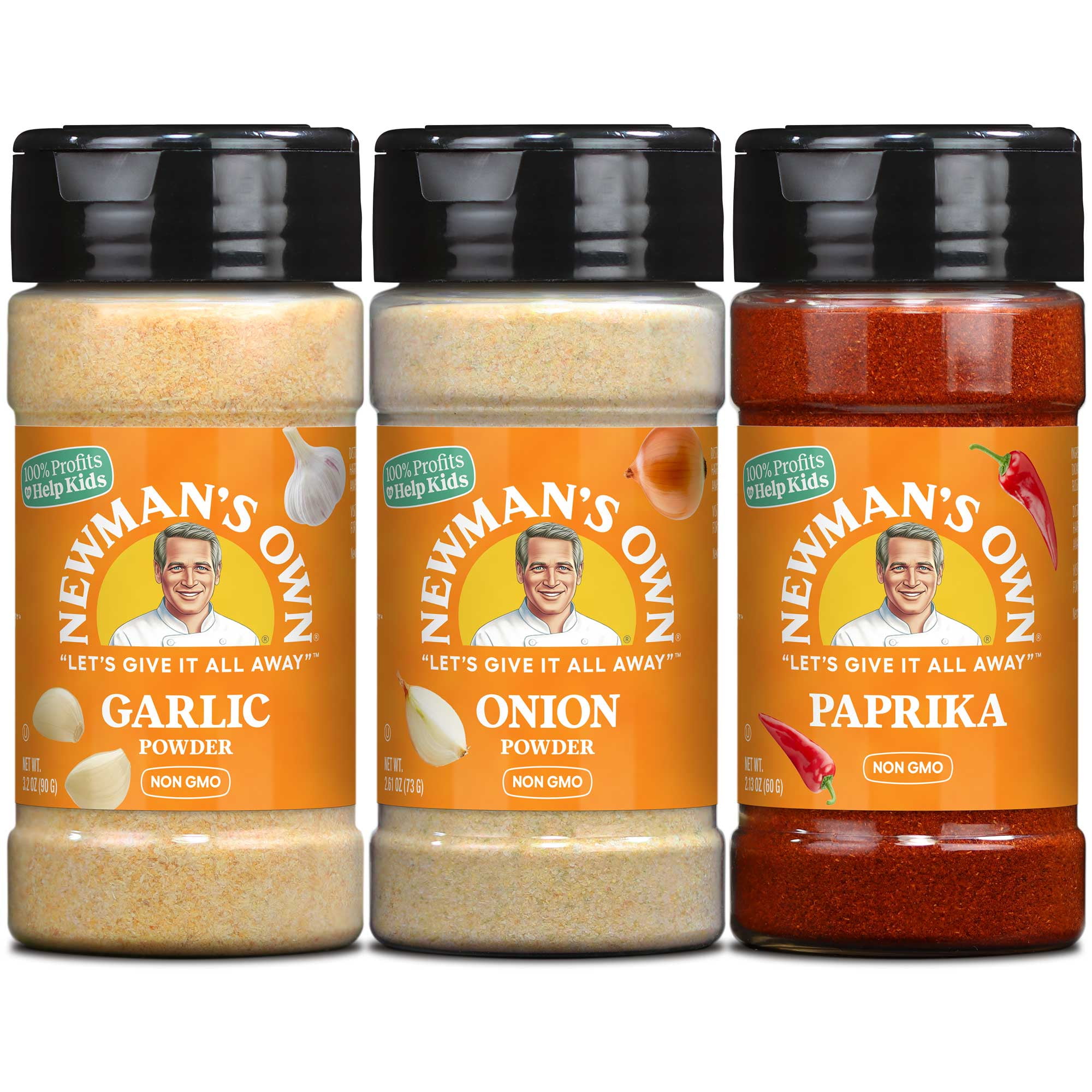 Newman's Own Top Sellers 3 Spice Combo; Garlic Powder, Onion Powder ...