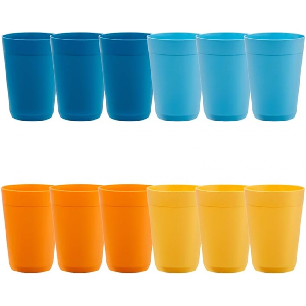 Newport 10 ounce Unbreakable Plastic Stackable Juice Tumblers in 4 ...