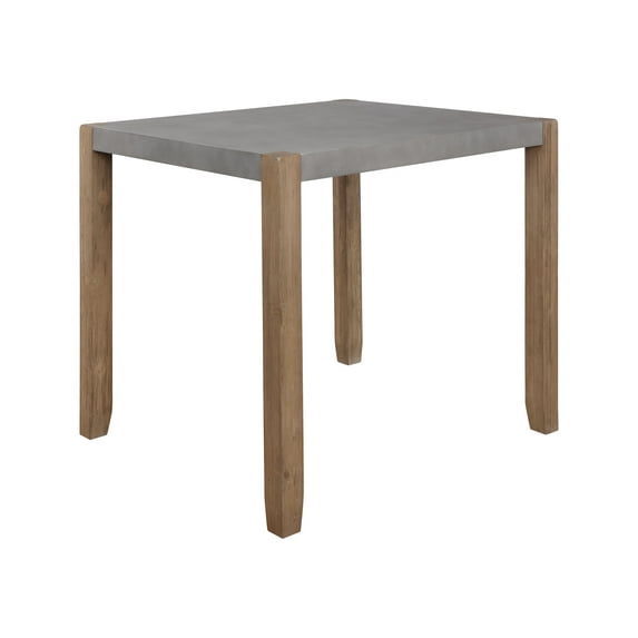 Newport 36"H Faux Concrete and Wood Counter Height Dining Table ...