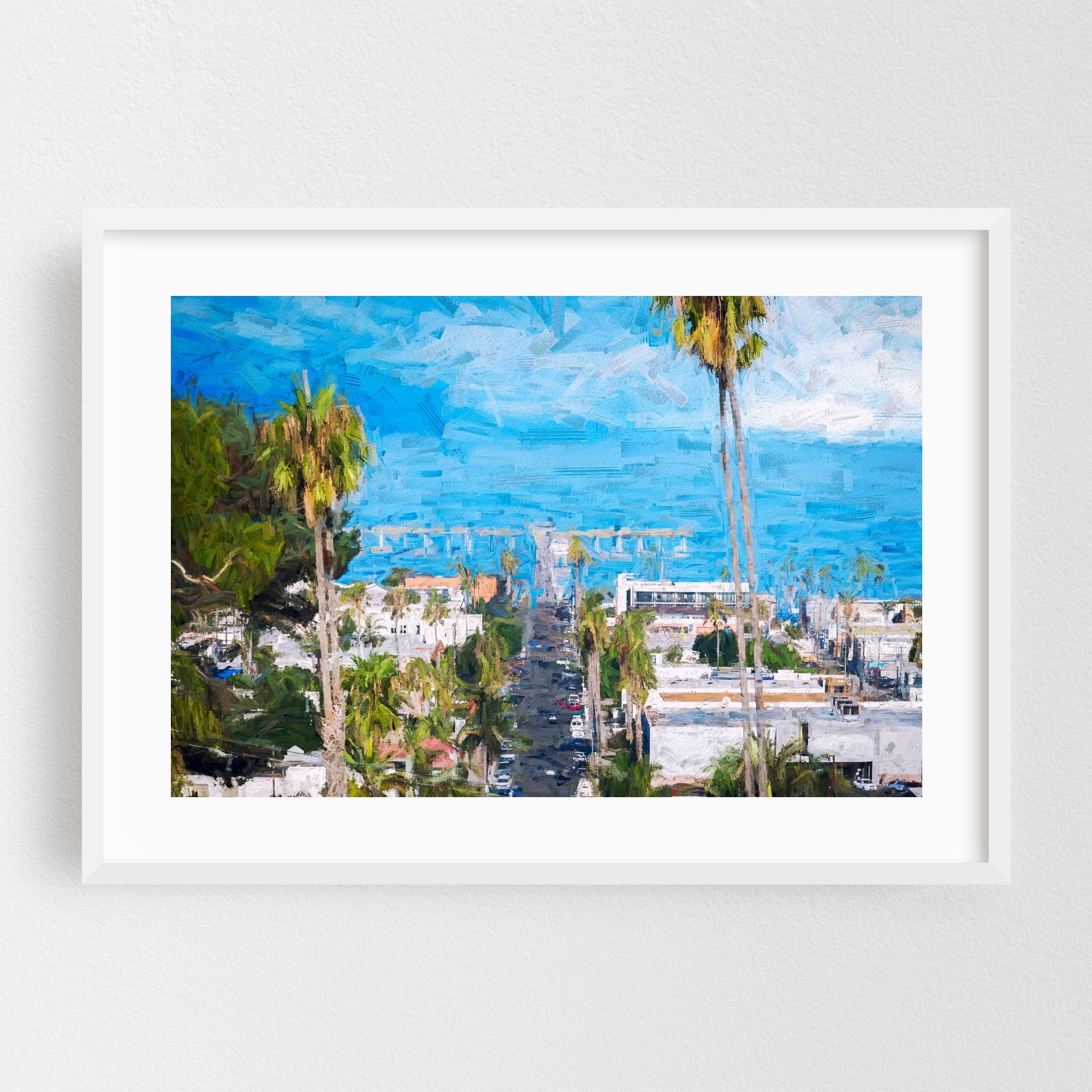 Newport Avenue To The Pier - Painterly Style - San Diego California ...