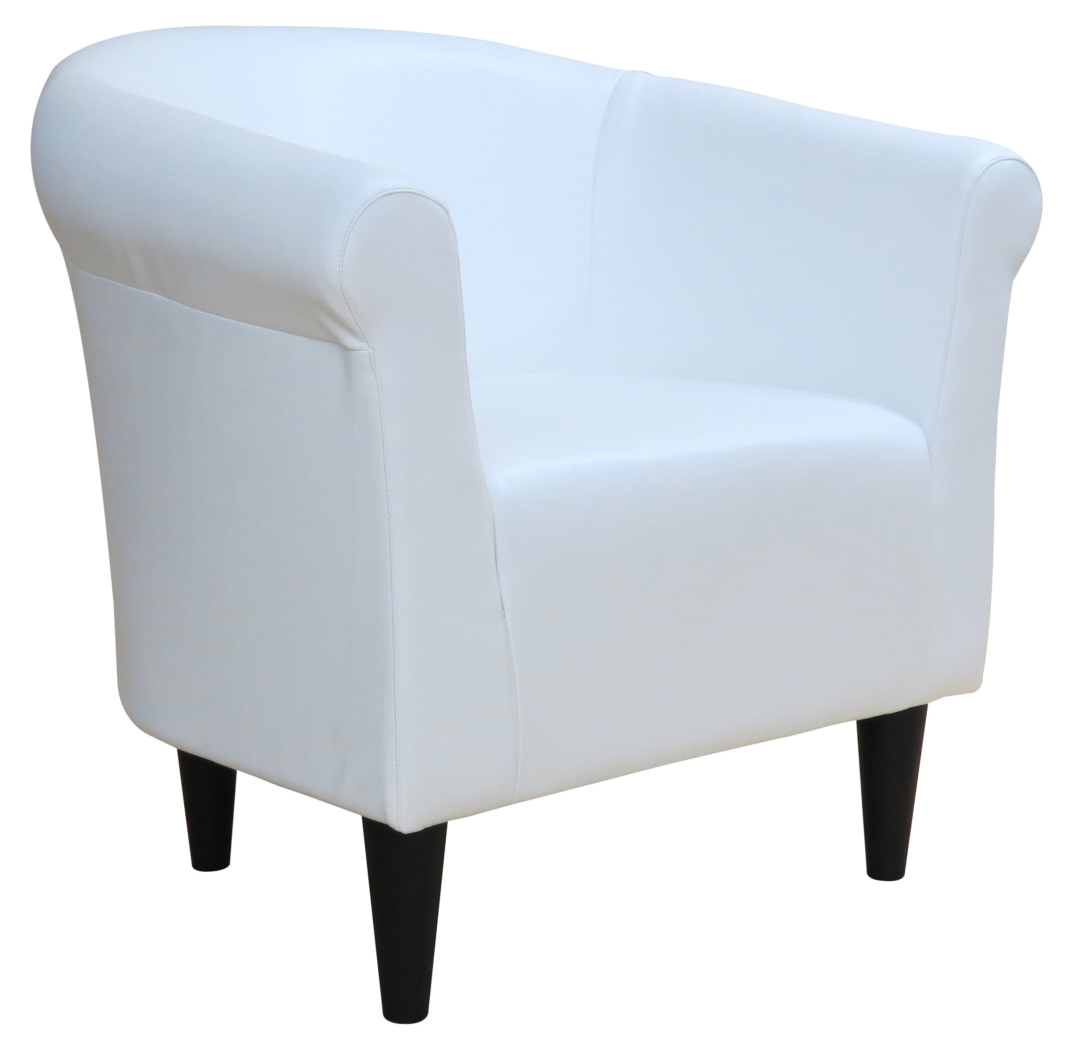 Newport Club Chair - Leatherette White - Walmart.com