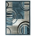 Newport Collection - Contemporary Blue, Gray Abstract Modern Area Rug ...