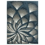 Newport Collection - Blue, Gray Geometric Modern Area Rug - Walmart.com