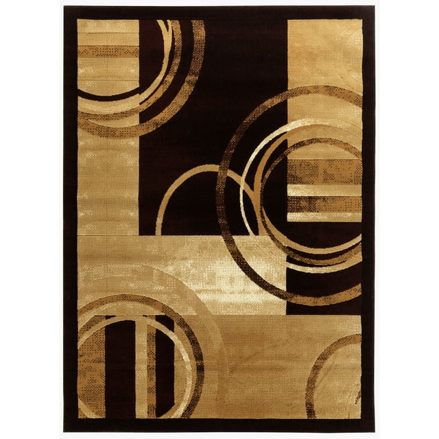 Newport Collection - Burgundy, Cream Abstract Modern Area Rug - Walmart.com