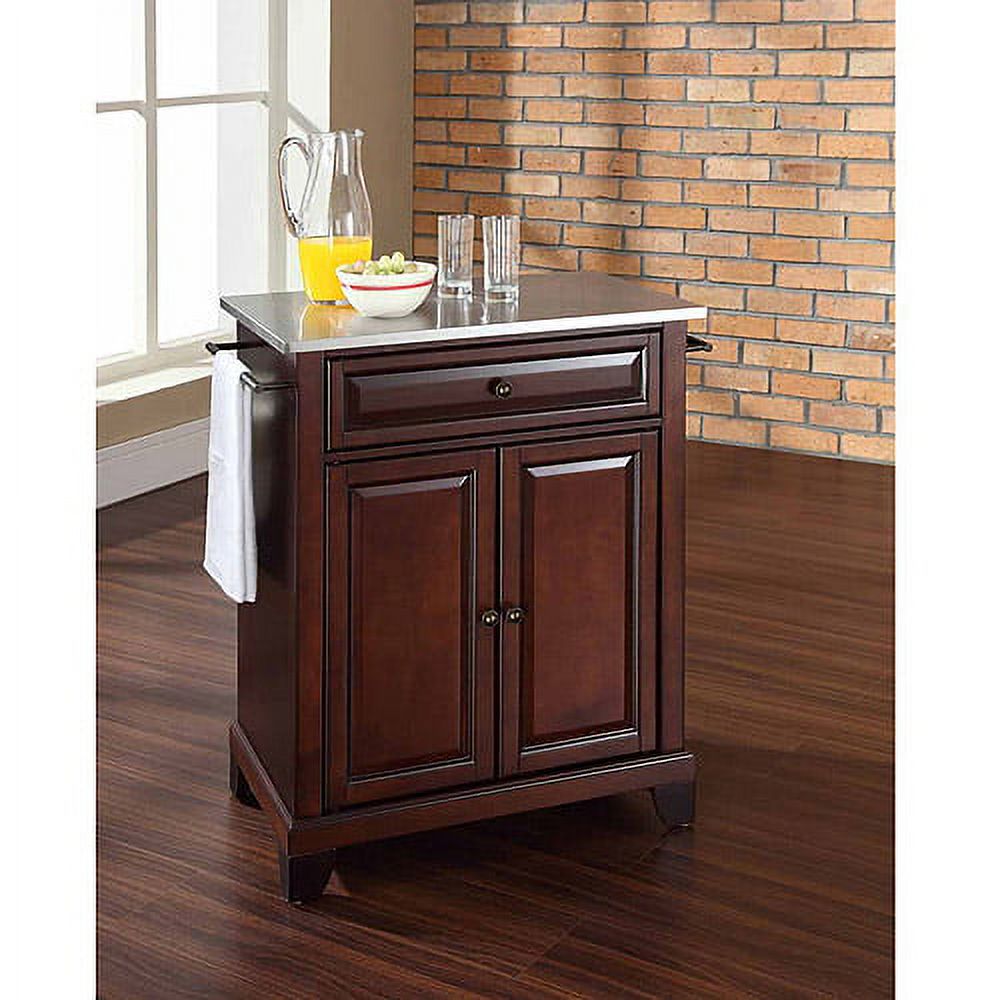 Newport Portable Kitchen Island-Counter top:Stainless Steel,Finish ...