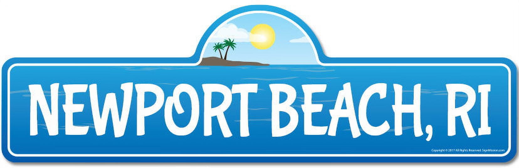 Newport RI Rhode Island Beach Street Sign | Indoor/Outdoor | Surfer ...