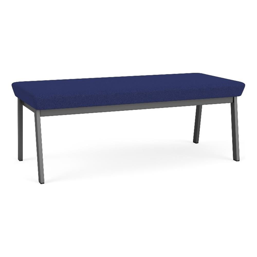 Newport Reception Waiting Room 18.5" 2-Seat Bench / Charcoal Steel ...