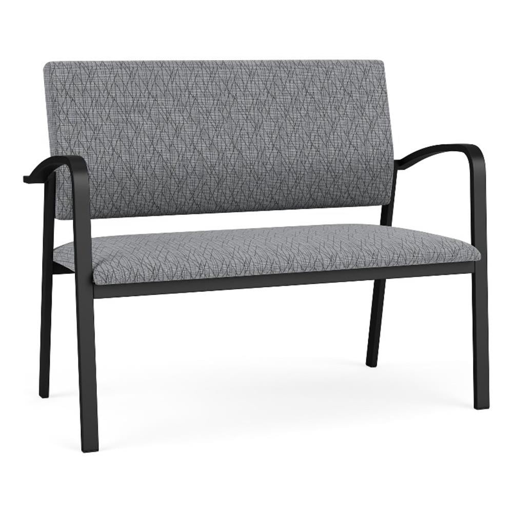 Newport Reception Waiting Room 2-Seat Tandem Seating / Black Steel ...