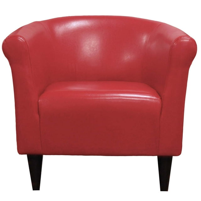 Newport Red Leatherette Club Chair - Walmart.com