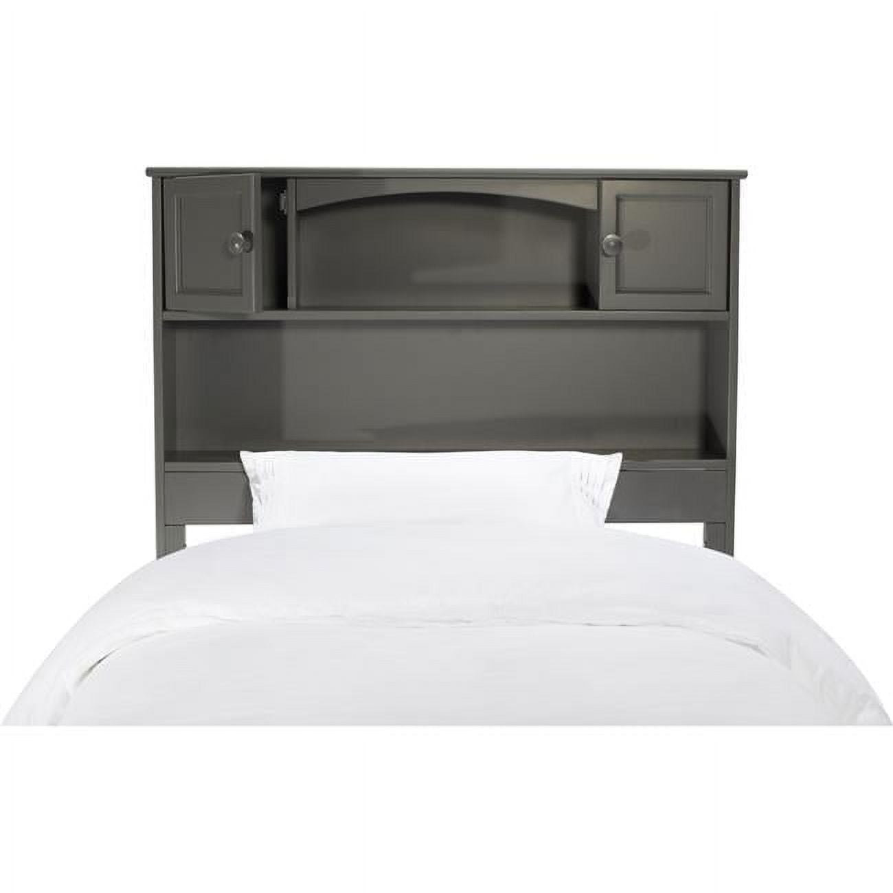 Newport Twin Extra Large Platform Bed with Open Foot Board - Grey ...