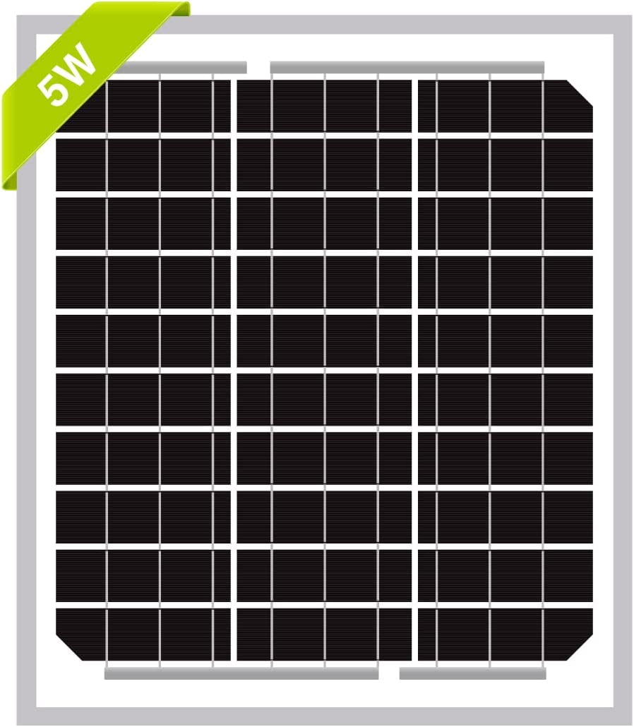 Newpowa 5W Monocrystalline Solar Panel 12V High-Efficiency PV Module ...