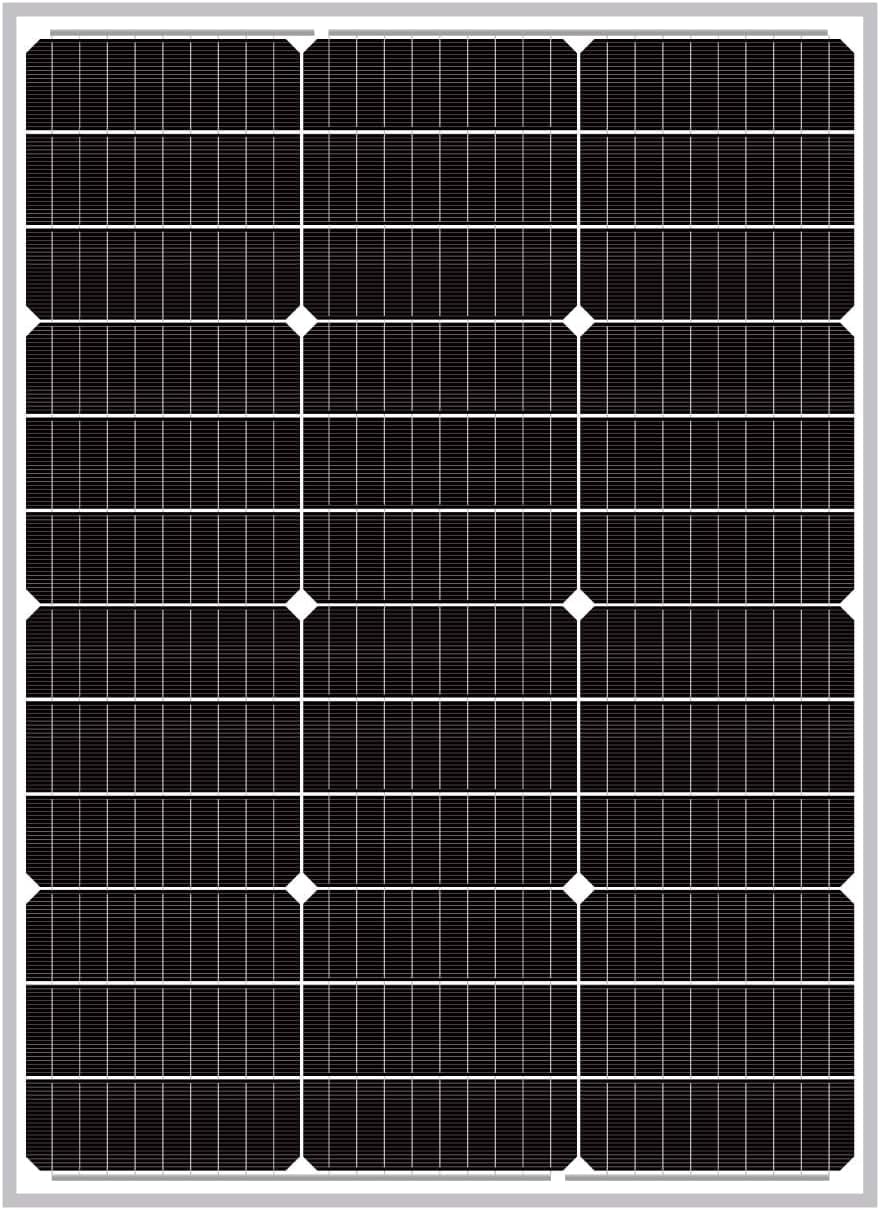 Newpowa 70W(Watt) Solar Panel Monocrystalline12V High Efficiency PV ...