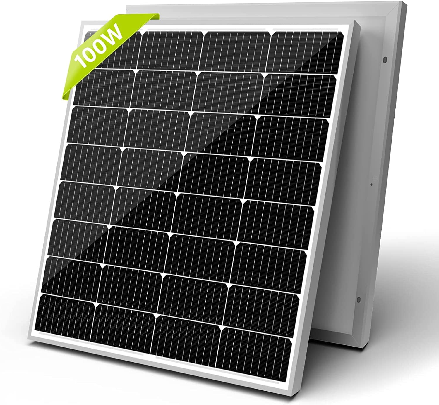 Newpowa 9BB Cell Monocrystalline 12V 100W Solar Panel Compact Design ...