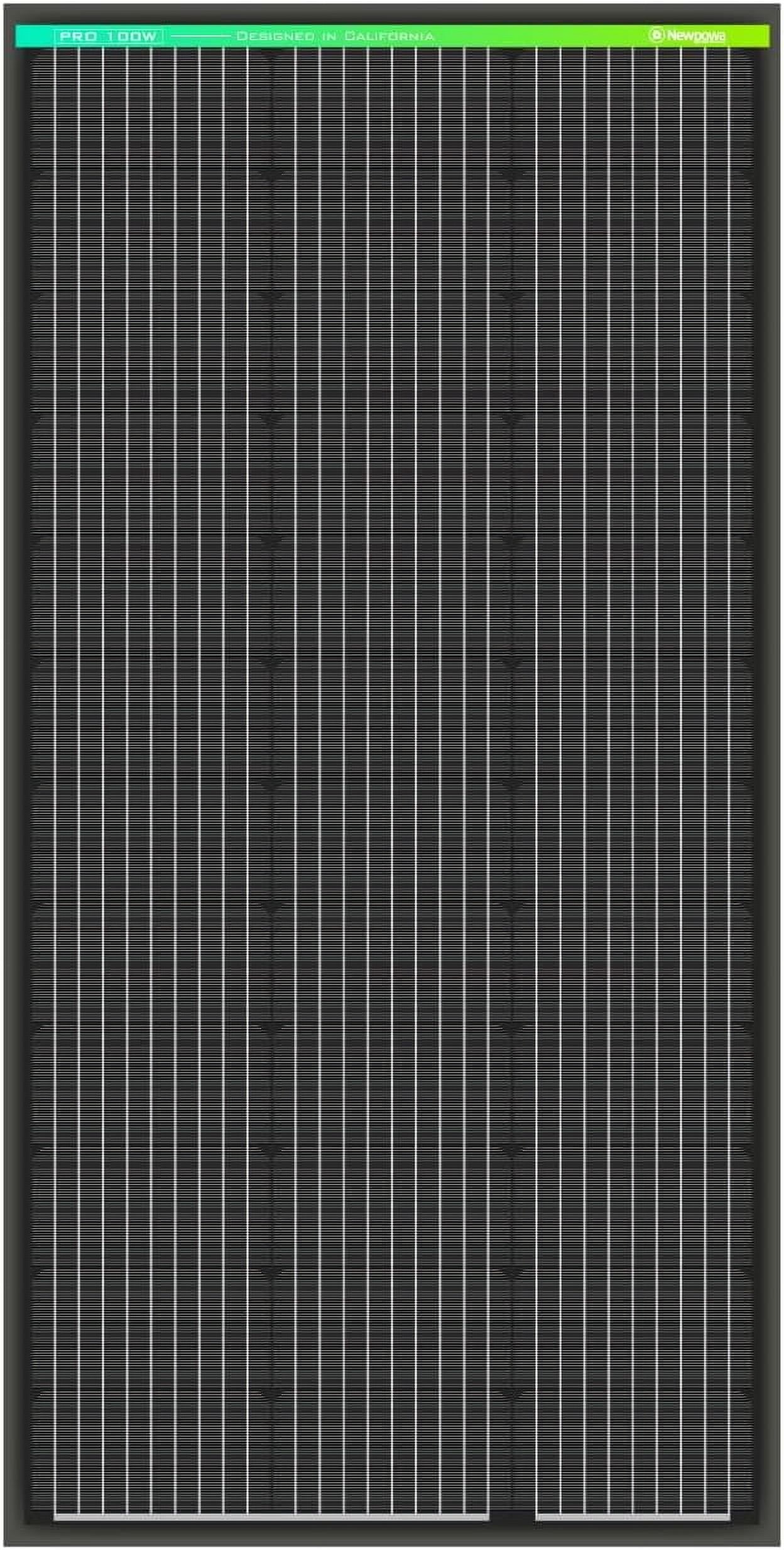 Newpowa PRO 100 Watt 12 Volt Monocrystalline 100W 12V Solar Panel, 9 ...