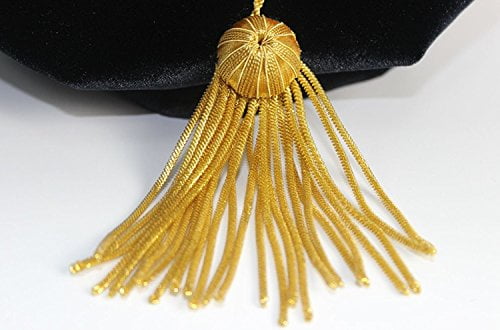 Newrara Graduation Doctoral Tam 8 Sided/6 Sided with Gold Bullion ...