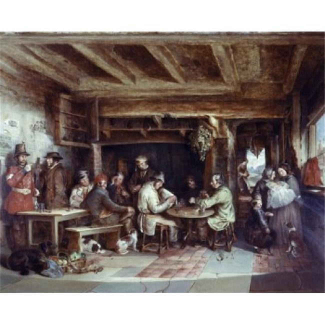 News From India-Tavern Scene Alfred Elmore 1815-1881 British Poster ...